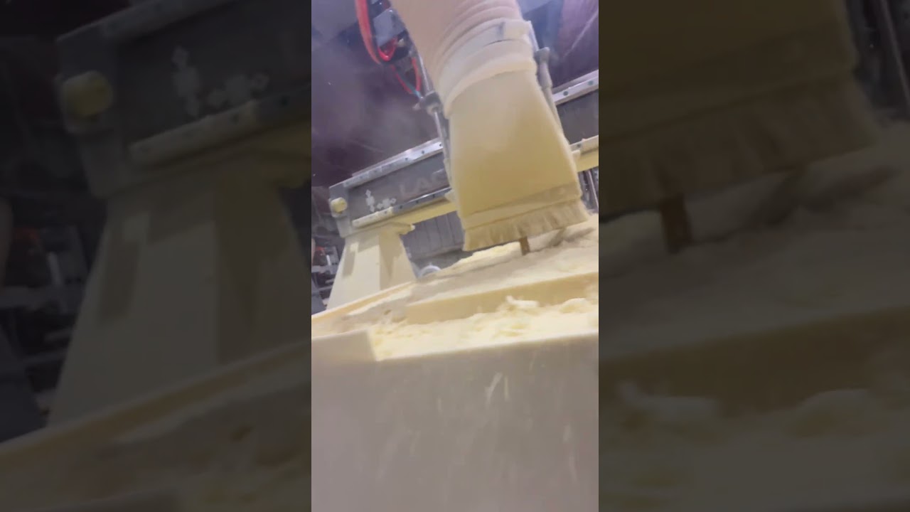 Individual sections of tooling board #CNCmilling #composites #manufacturing #moldmaking