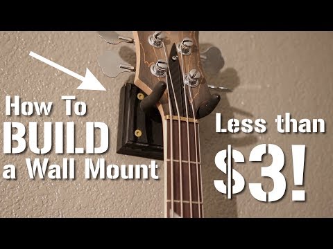 AWESOME DIY Guitar Wall Mount for less than $3