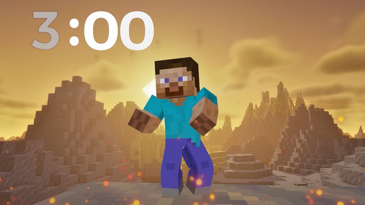 3 Minute Countdown Timer - Minecraft Dance