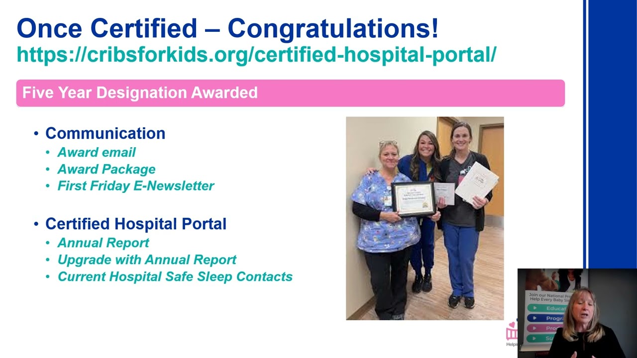 Cribs for Kids Safe Sleep Hospital Certification 2022 Recording1