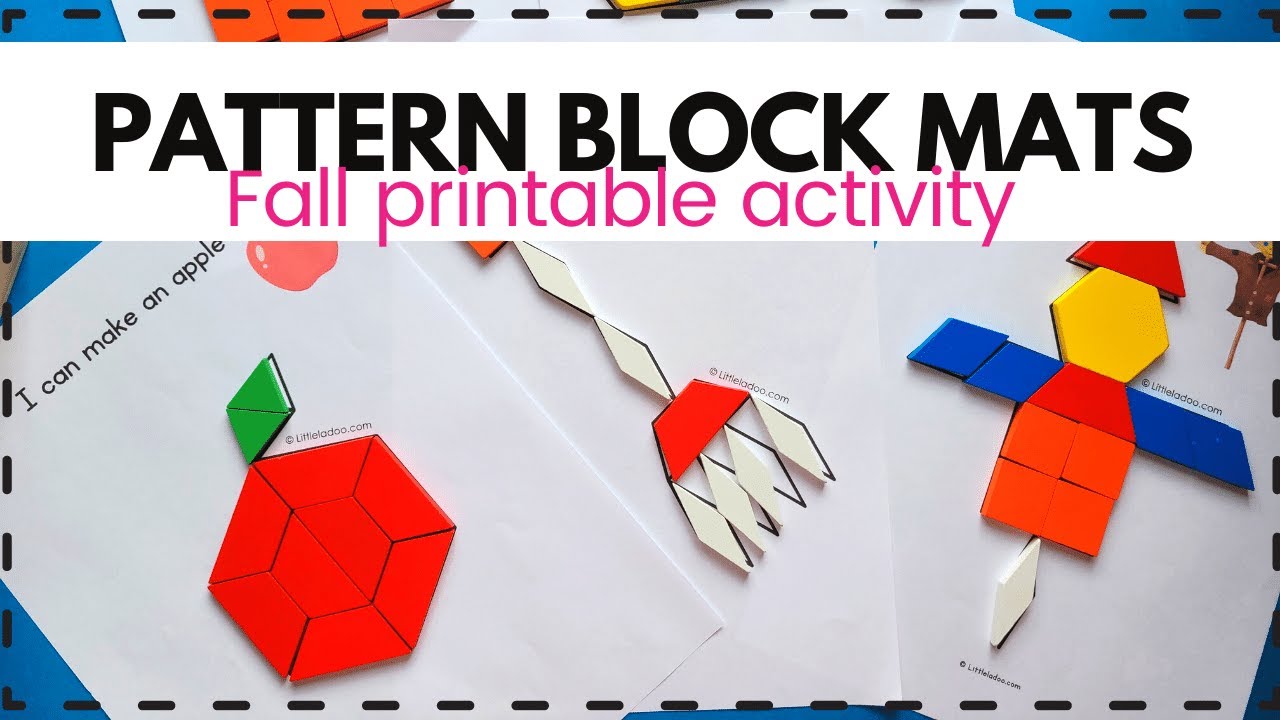 Fall pattern block mats - Owl, scarecrow, Pumpkin and more