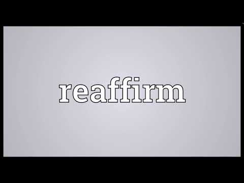 Reaffirm Meaning | Wordogram