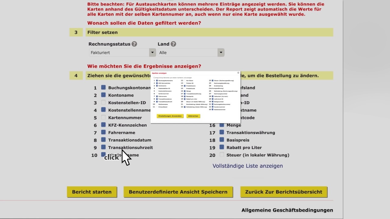 Offline Reports in Shell Card Online