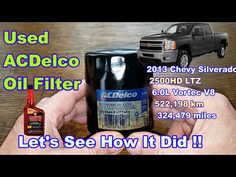 ACDelco Oil Filter UPF48R Used ACDelco Oil Filter Cut Open