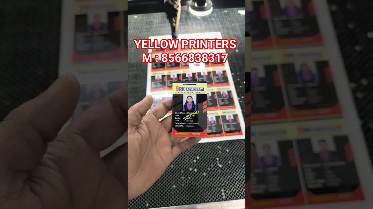 acrylic ID card printing in Ludhiana yellow printers 8566 838317 #customizedcard #invitationprinting