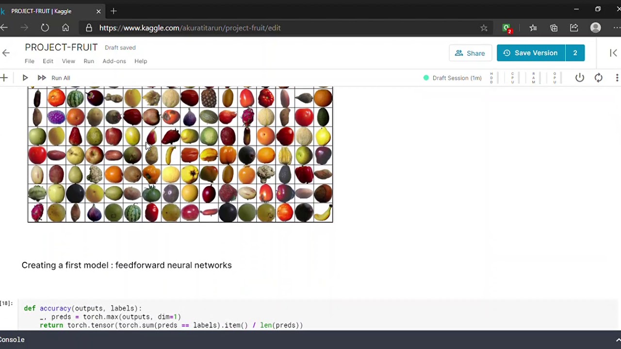 PROJECT FRUIT   Kaggle