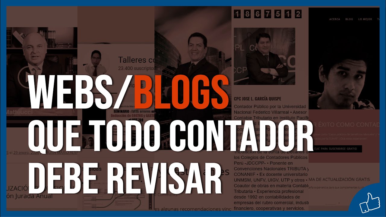5 SITIOS WEB o BLOGS que todo profesional contable debe revisar