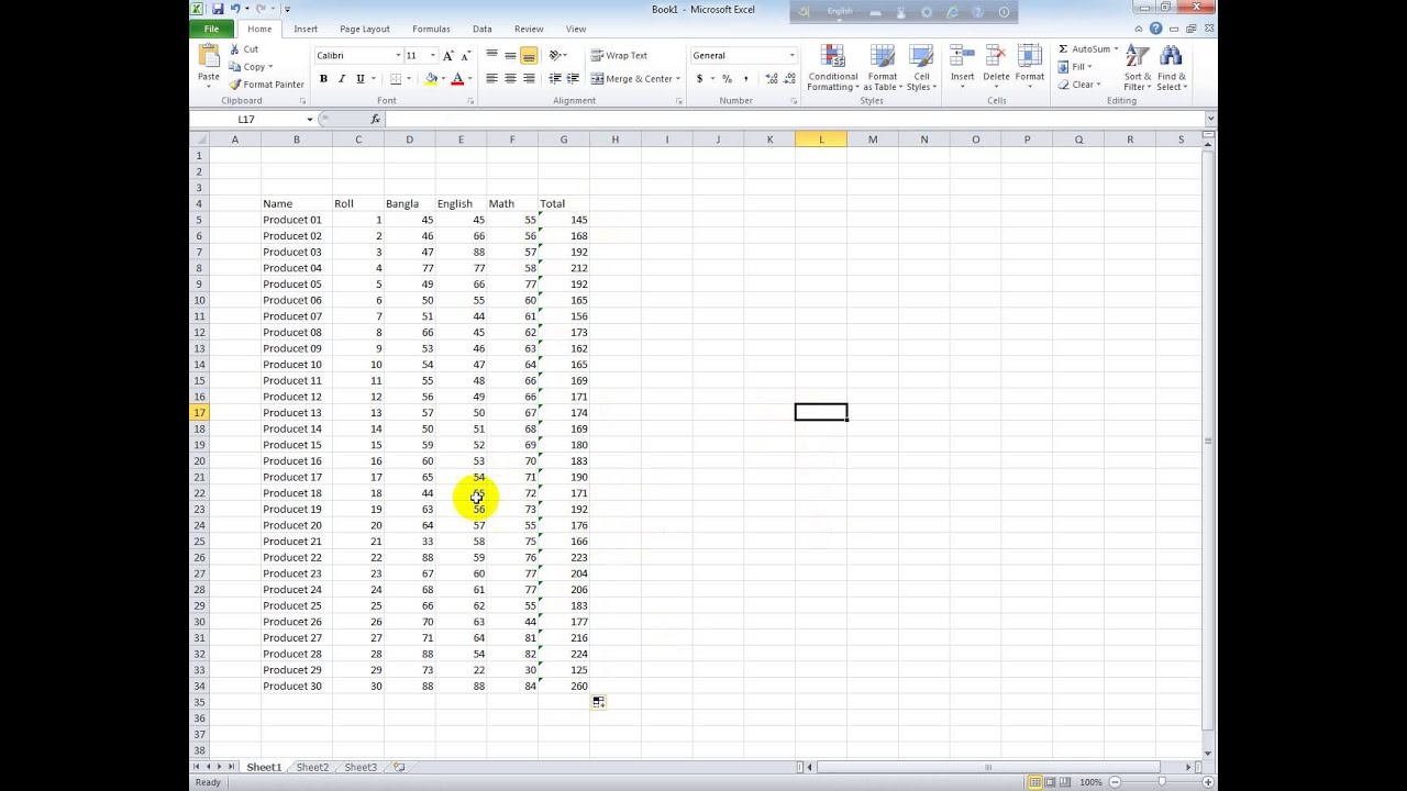 Excel 2010 Tutorial For Beginners part #3 -overview (Microsoft Excel)