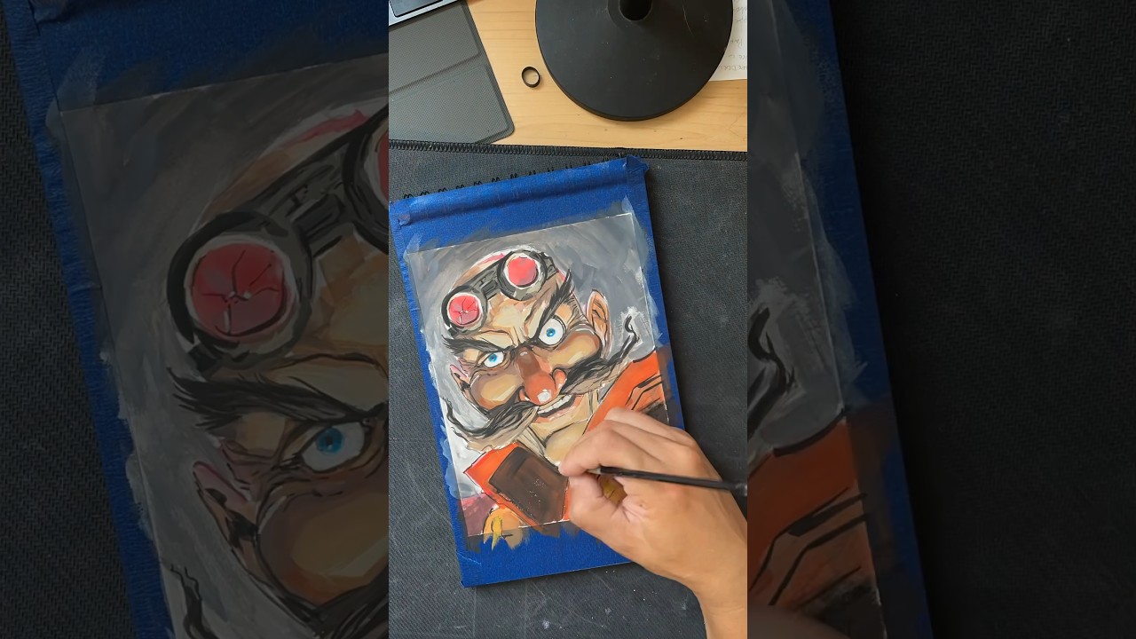 Mastering Gouache: Dr. Robotnik Artwork