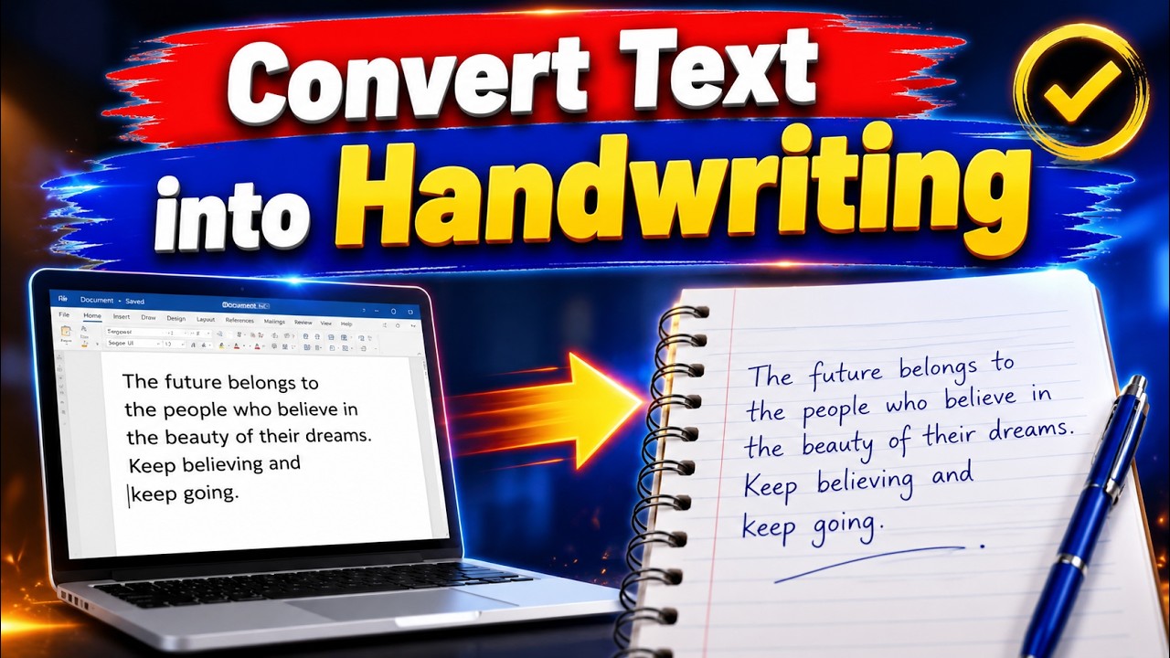 How to Convert Text into Handwriting | Create Realistic Handwritten Notes Easily