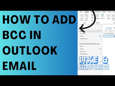 How To Add Bcc In Outlook Email