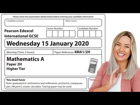 January 2020 Paper 2H - Edexcel IGCSE Mathematics (4MA1) - Complete Walkthrough