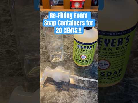 🧴🫧 How to Refill Foam Soap Containers for 20 CENTS!!! #savemoney #stockup