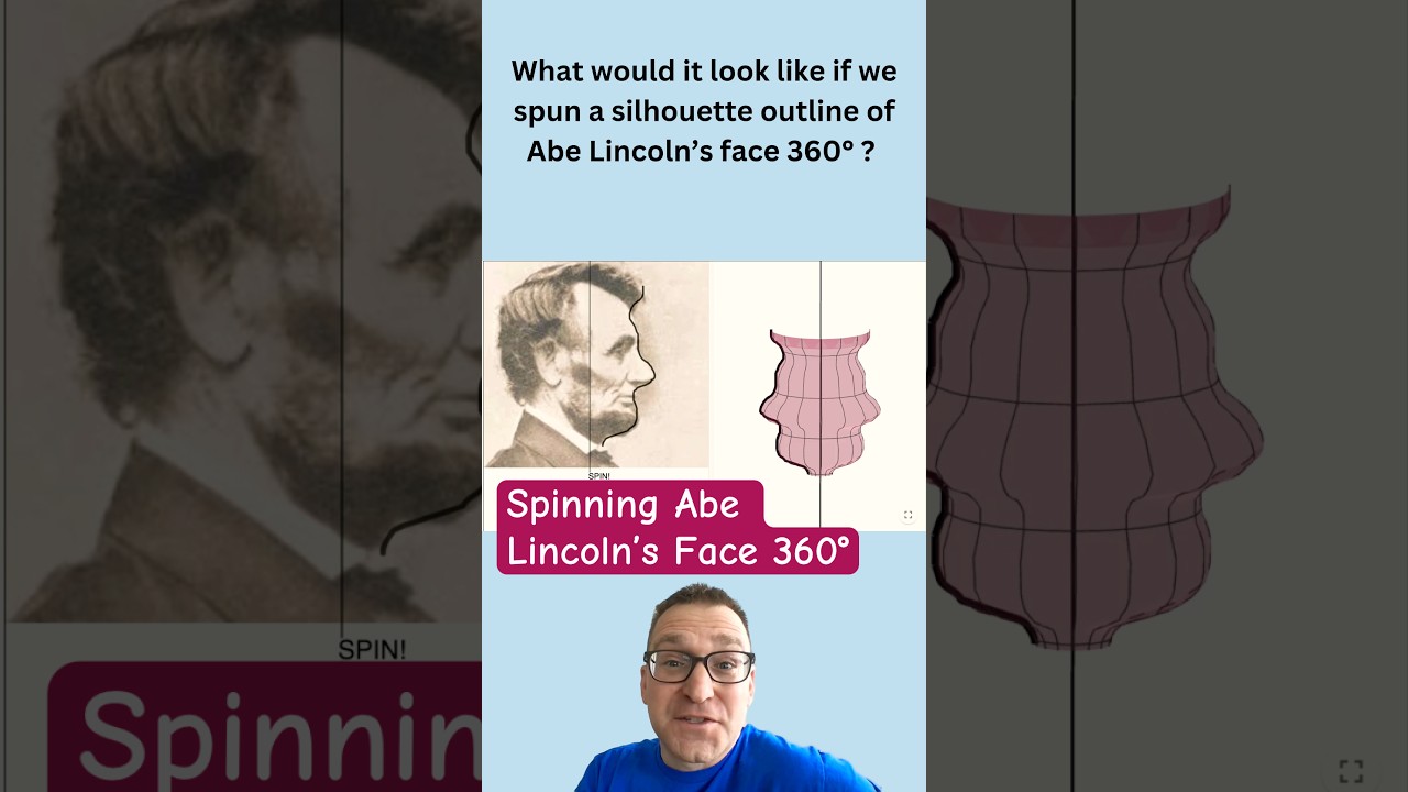 Spinning Abe Lincoln’s Face 360° to Create a #3d Surface of Revolution #geometry #geogebra #math