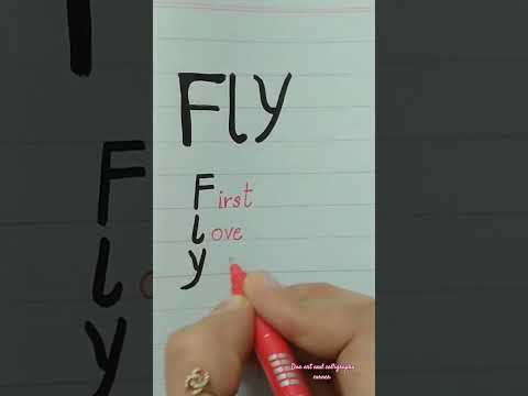 Writing and calligraphying Fly #shorts #viral #trending #writing #fly
