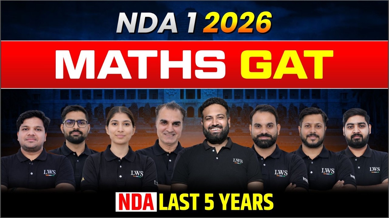 NDA 1 2026 Maths PYQ 🔥 Last 5 Years Previous Year Questions with Solutions | Learn With Sumit