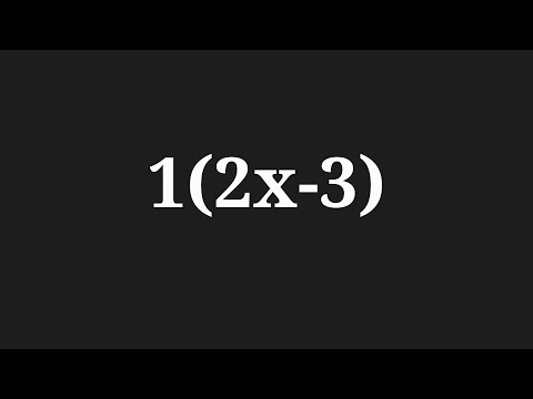 Simplify the expression 1(2x-3)