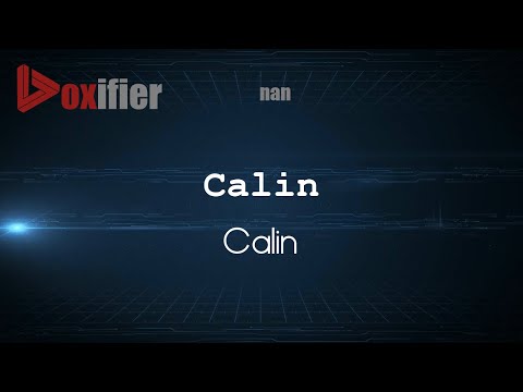 How to Pronounce Calin (Calin) in nan - Voxifier.com