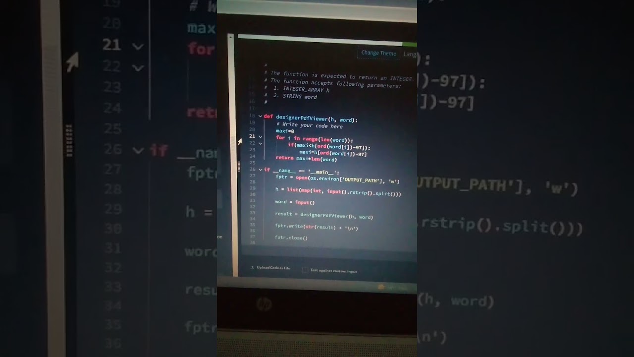 Desinger PDF Viewer #hackerrank #coding #datastructures