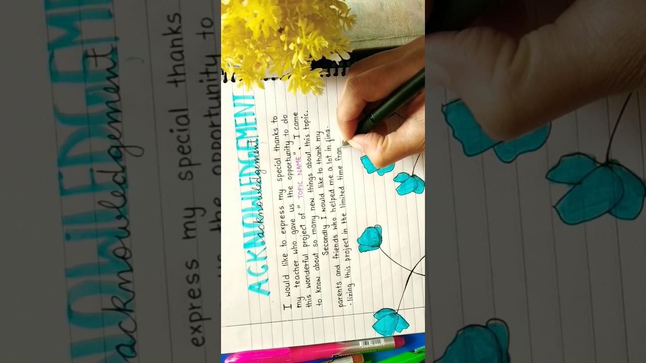 Acknowledgement for projects #project #acknowledgement