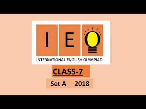 IEO Class 7 Question Paper 2018 Set A