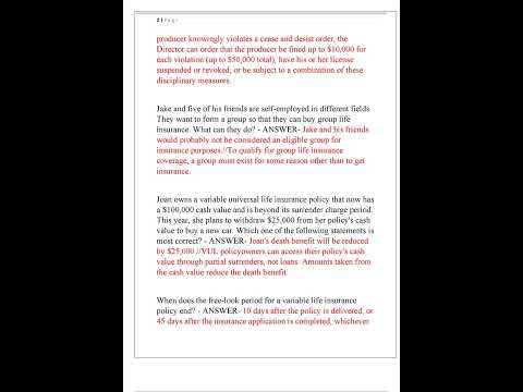 MI LIFE PRODUCER FINAL EXAM QUESTIONS BANK NEWEST 2024 ACTUAL EXAM COMPLETE 300 QUESTIONS AND CORREC
