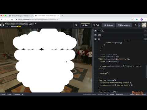 Learn Hands on Three js 3D Web Visualisations Ambient and Hemisphere Lighting | packtpub com ...