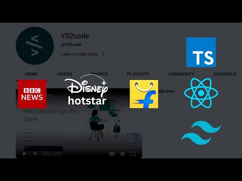 Building React JS projects | Flipkart,BBC,Disney plus hotstar | Fullstack | Typescript,Tailwind
