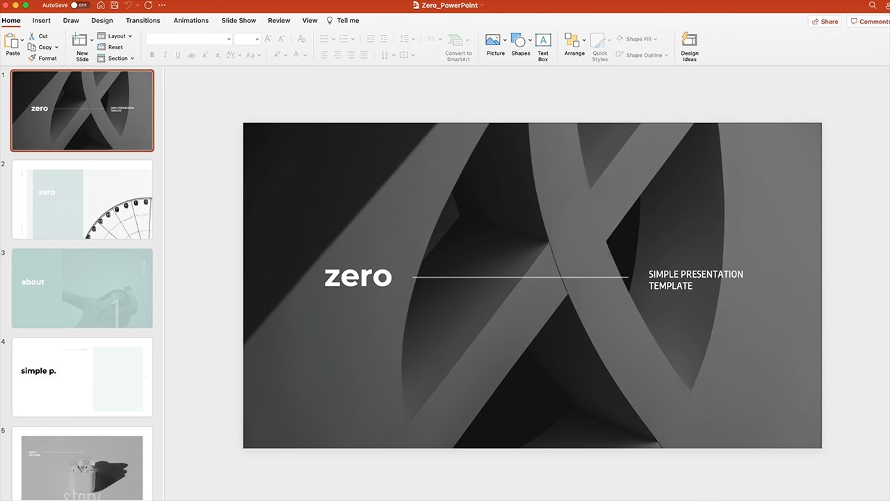 Zero PowerPoint Template [Preview]