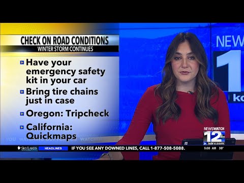 Check on road conditions during winter storm