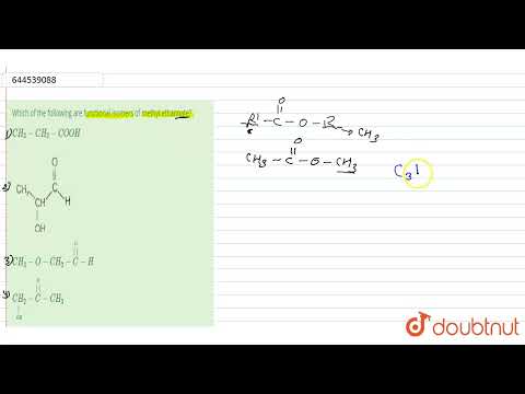 Which of the following are functional isomers of methyl ethanoate? | 12 | IUPAC NOMENCLATURE & S...