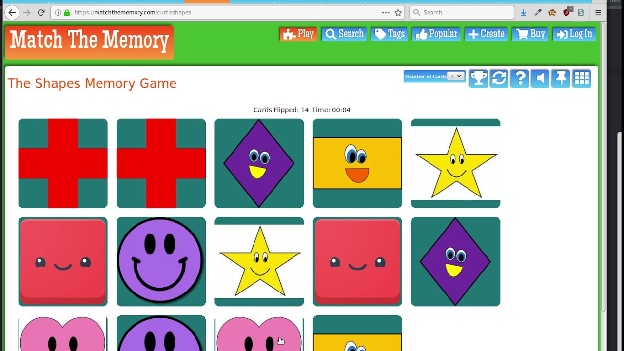 Create a Match The Memory game