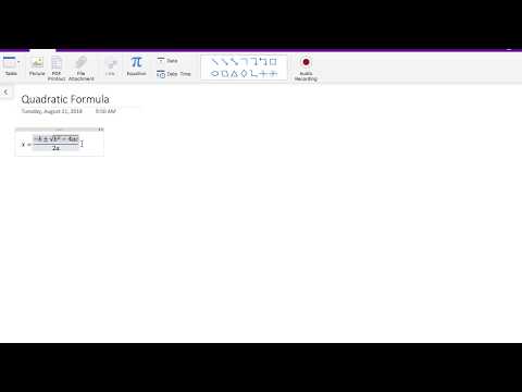 OneNote for Mac: Square Roots Resizing