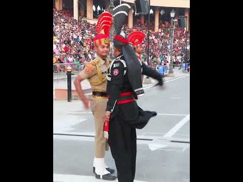 Wagah Bdr Parade || Flag ceremony #shorts