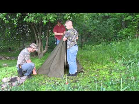 how to set up a pup tent
