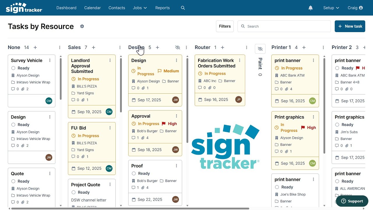 New Sign Tracker Feature: The Task Board