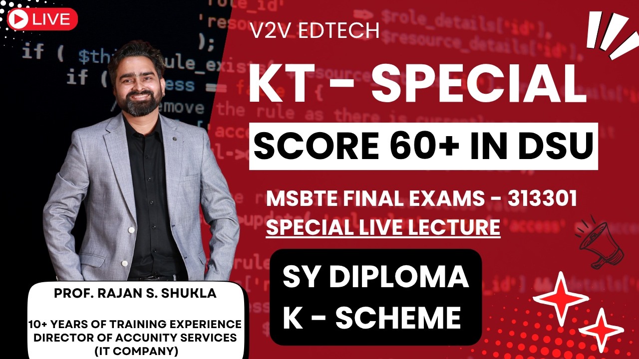 DSU | KT Special Lecture | SY DIPLOMA | K - Scheme 💻🚀