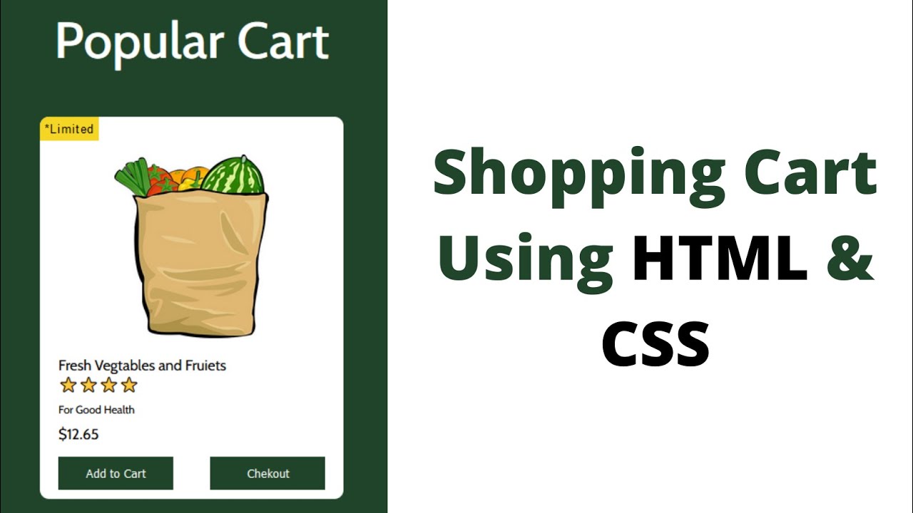 Shopping Cart UI Using HTML & CSS  | HTML and CSS | foruiart
