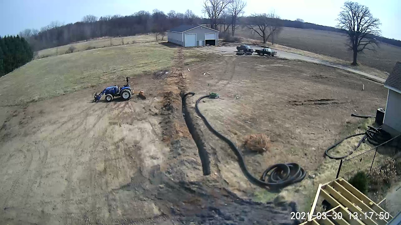 Drain tile install time lapse - day 2
