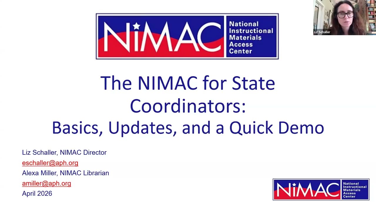 2026 NIMAC State Coordinator Training