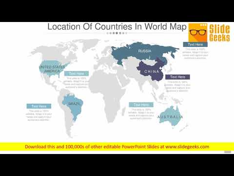 Location Of Countries In World Map Ppt Powerpoint Presentation Rules