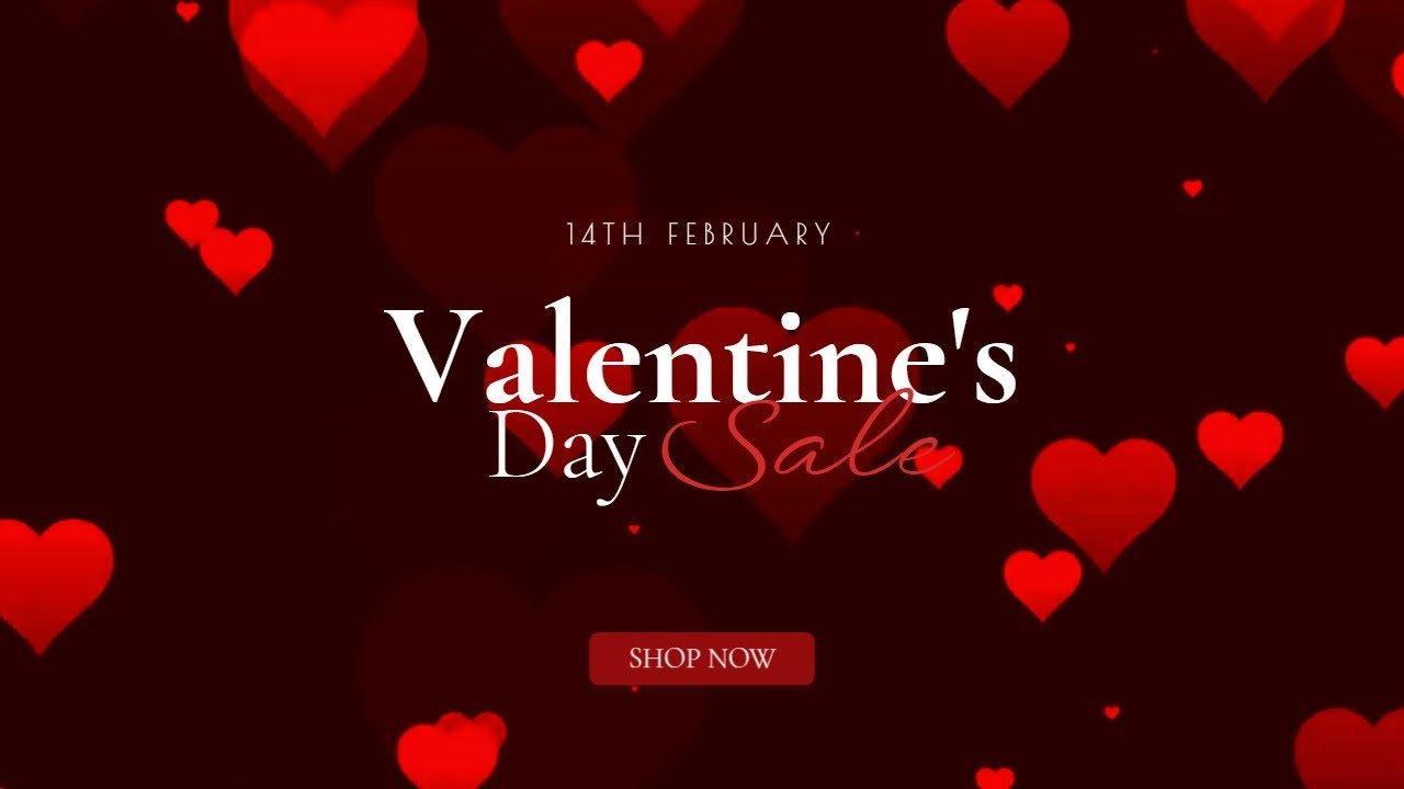 Free Love Valentine's Day Sales Video Template (Customizable) - FlexClip