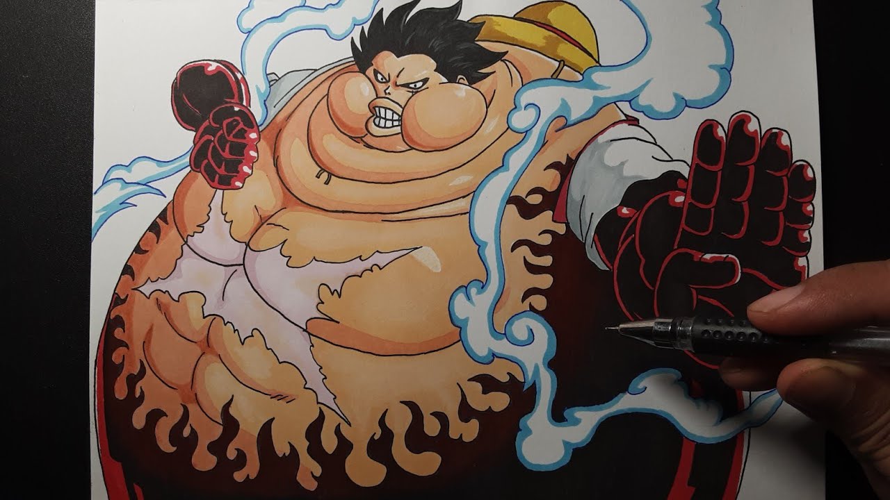 How to draw Luffy gear 4 Tank man step by step - One Piece