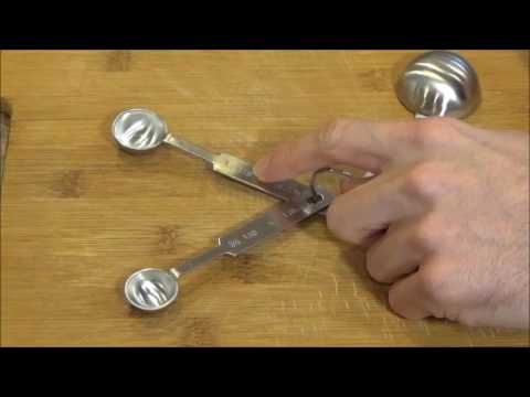 Winco MSPD-4X Stainless Steel Deluxe 4-Piece Measuring Spoon Set ...