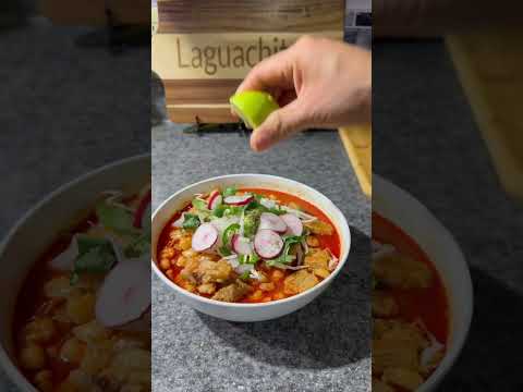 Pozole rojo #mexicanfood #recetas #pozole #recipe #pozolerojo