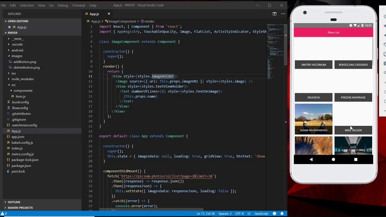 React Native dynamically Toggle between Grid View and List View