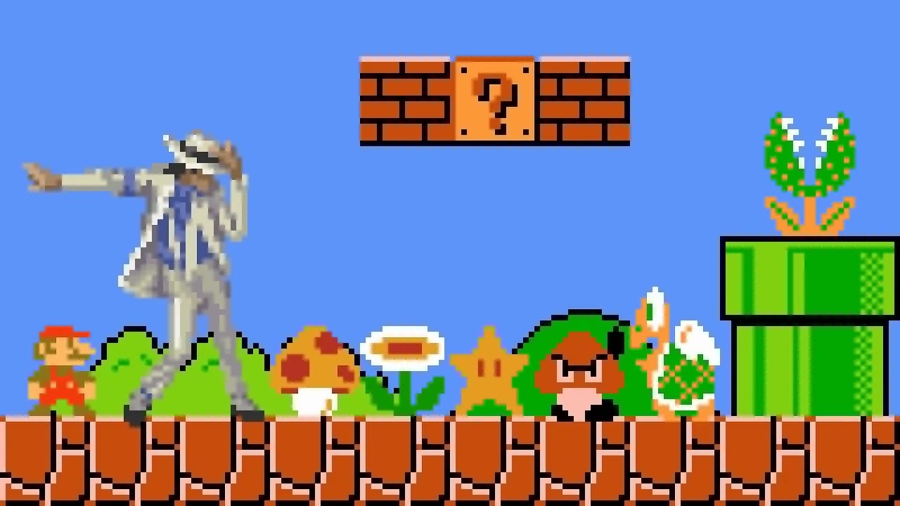 Michael Jackson in Super Mario Bros. 1 (Full Game). ᴴᴰ