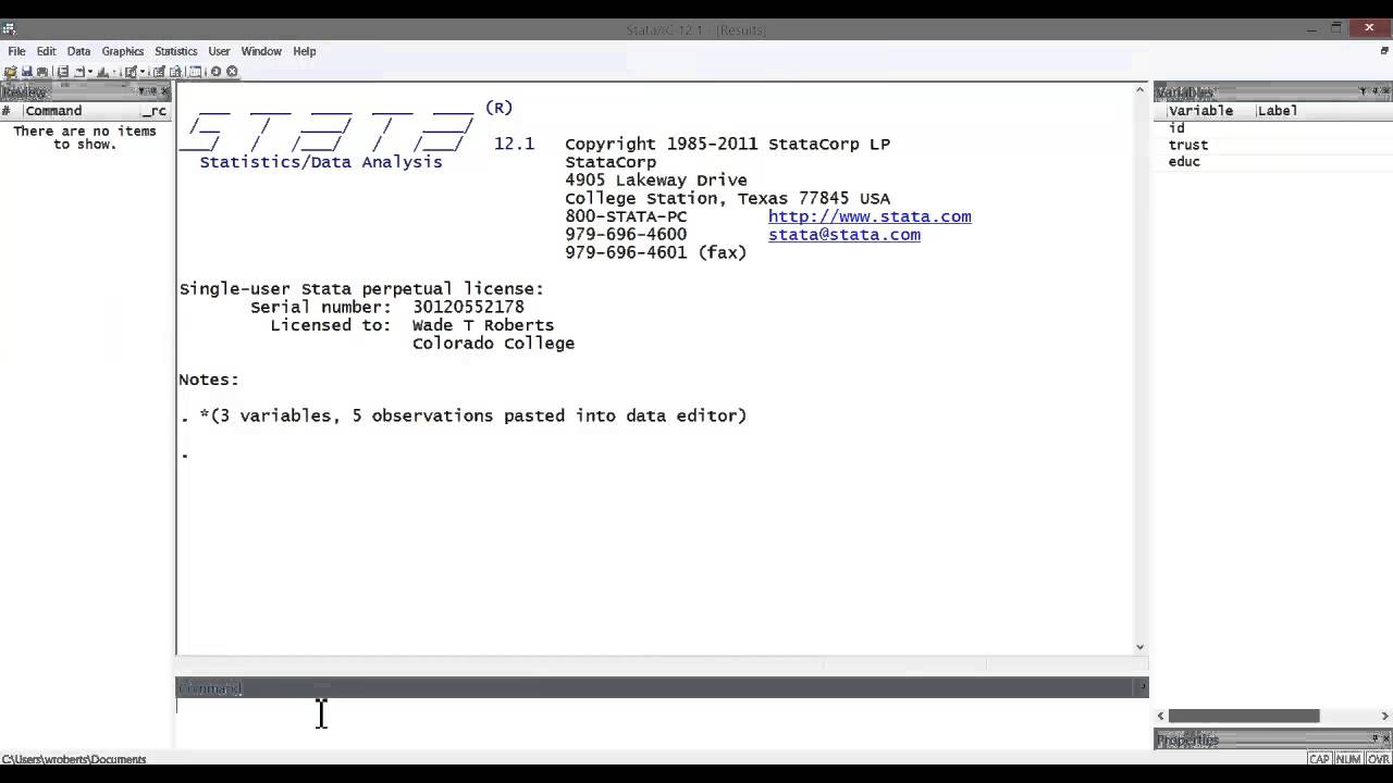 Stata Tutorial: Importing Data from Excel