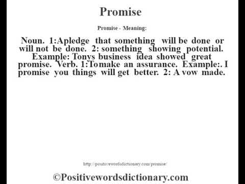 Promise definition | Promise meaning