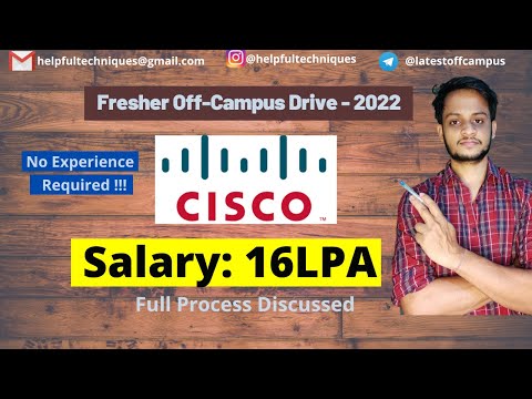 CISCO Freshers Recruitment 2022 | Great Opportunity 🔥 |Salary: 16LPA |Technical Consulting Engineer.
